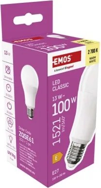Emos lighting LED žárovka Classic A60 / E27 / 13 W (100 W) / 1521 lm / teplá bílá 1525733281
