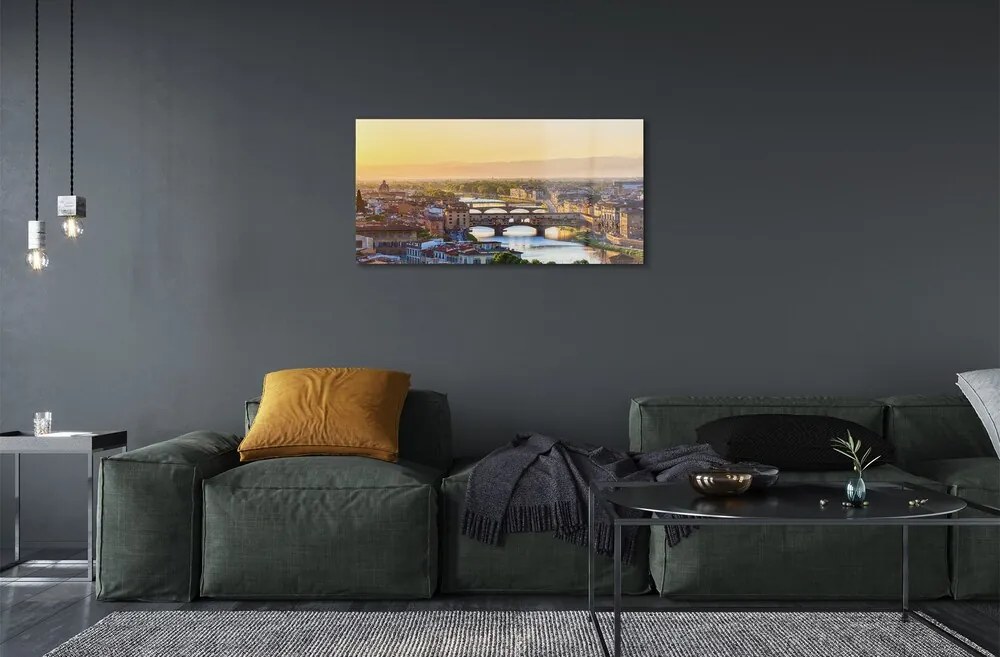 Obraz na skle Itálie Sunrise panorama 120x60 cm
