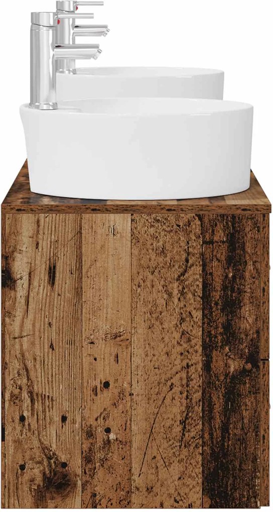 Sada koupelnových skříněk 3 ks Staré dřevo 62,5 x 44,5 x 50 cm 3405873