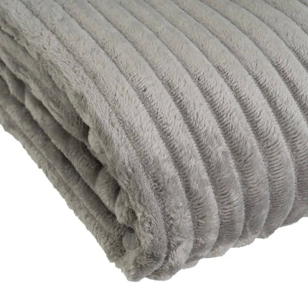 Šedá deka z mikroplyše 130x160 cm Fur Velvet – Casa Selección
