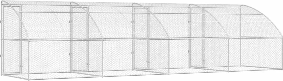Psí kennel 4 ks Stříbrná 8 x 2 x 2 m Pozinkovaná ocel 3368335