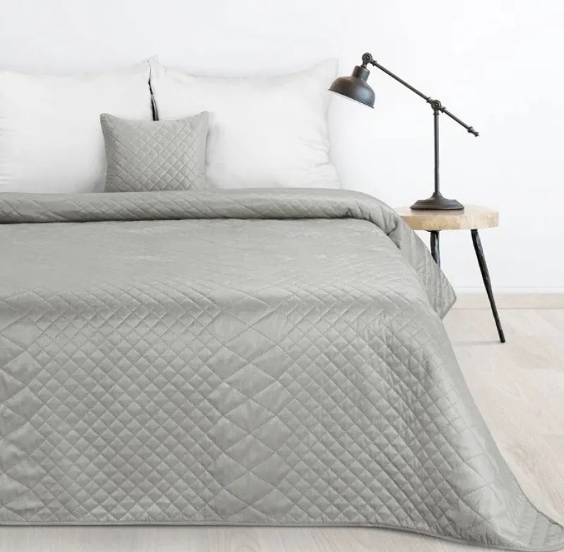 Přehoz na postel Eurofirany polyester 220 cm x 240 cm šedý stříbrný