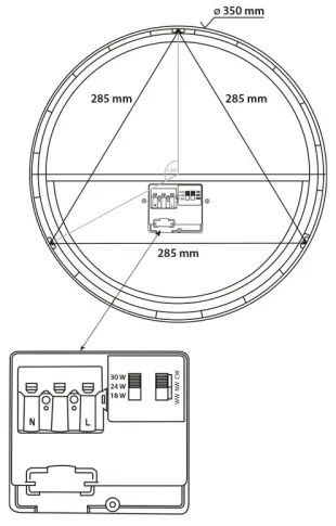 LED svítidlo McLED Calvia 30 18/24/30W CCT 3000/4000/6000K IP65 bílá/černá/stříbrná ML-411.012.42.0