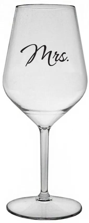 MRS. - čirá nerozbitná sklenice na víno 470 ml
