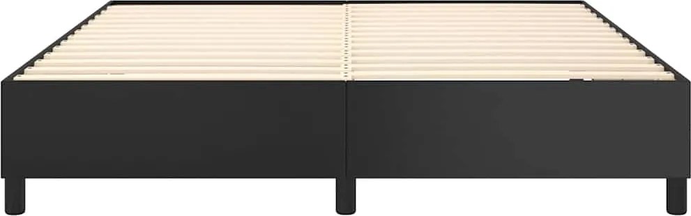 Rám postele s boxspringem černá 160 x 200 cm umělá kůže 3121053