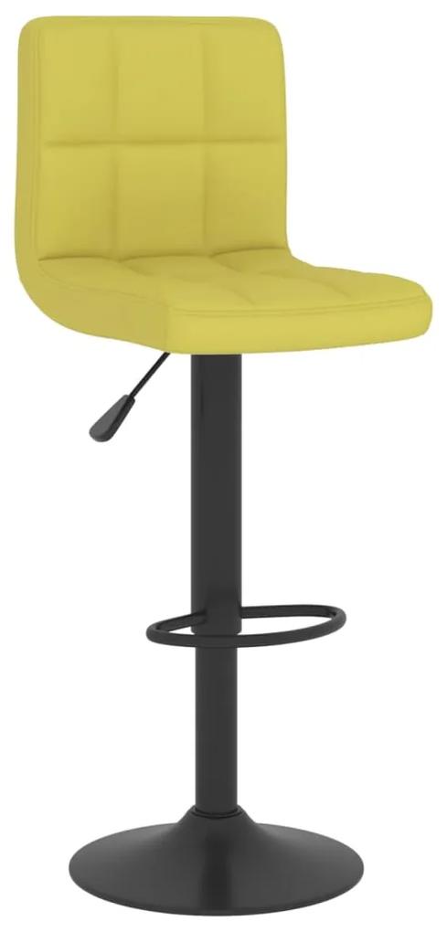 vidaXL Barová židle zelená textil