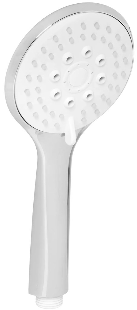 Invena Larisa, ruční sprchová hlavice 5-funkční, bílá-chromová, INV-AS-03-002-X