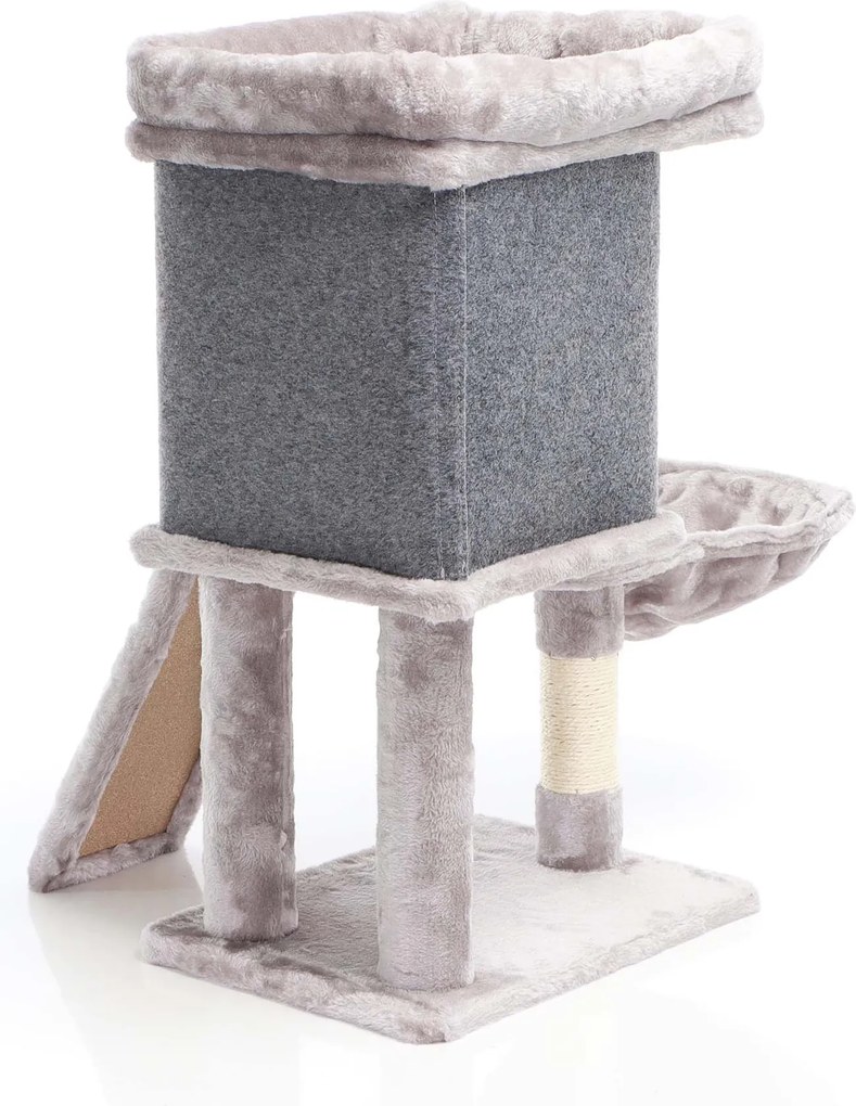 Škrabadlo pro kočky fudajo – 71,5 cm, šedá (64235)