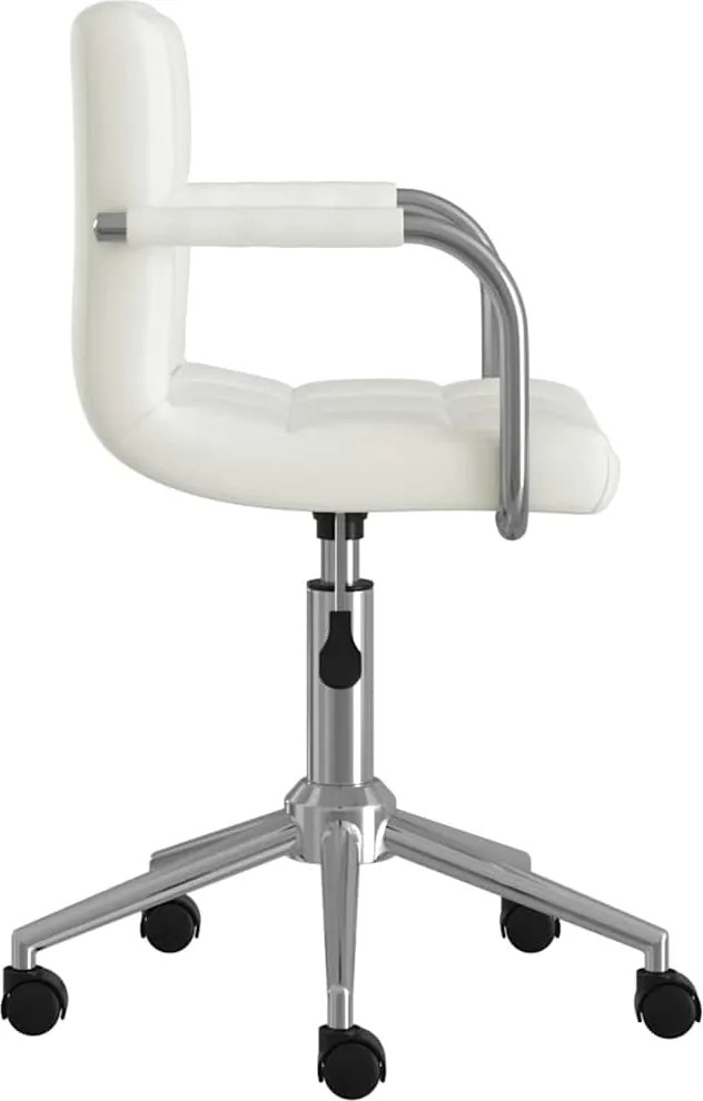 Otočná jídelní židle bílá umělá kůže 3088185