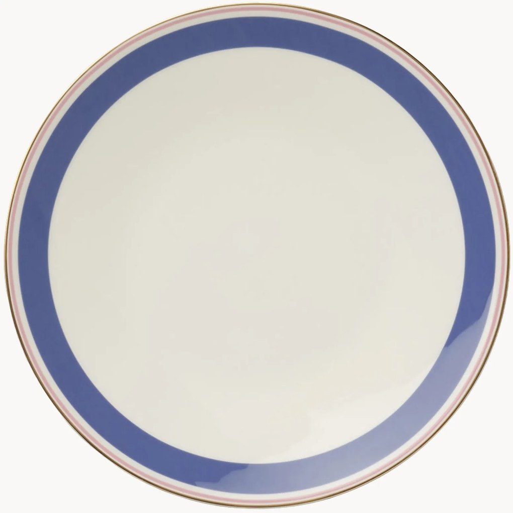 Sada mělkých talířů z kostního porcelánu Capri, 6 dílů