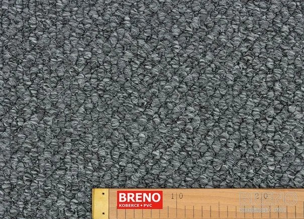 Breno Metrážový koberec NEW TOPAZ 73 šedý, šíře 400 cm, Šedá