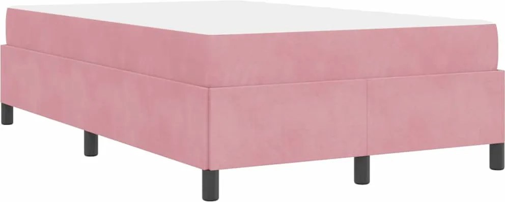 Rám postele Růžová 120 x 190 cm textil 3399053