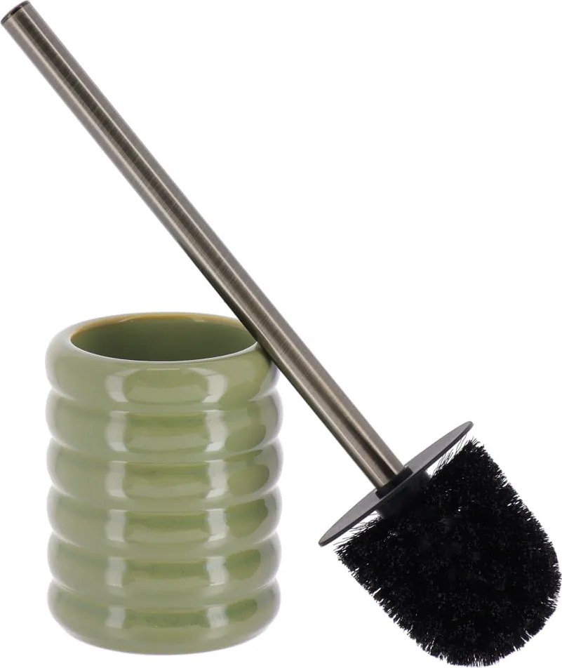 WC kartáč Olive, olivová/s prvky v barvě nerez