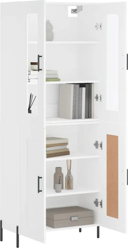 Skříň highboard bílá 69,5 x 34 x 180 cm kompozitní dřevo 3198345