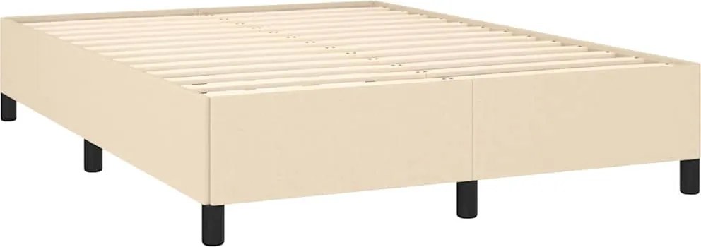 Box spring postel s matrací krémová 140x200 cm textil 3127810