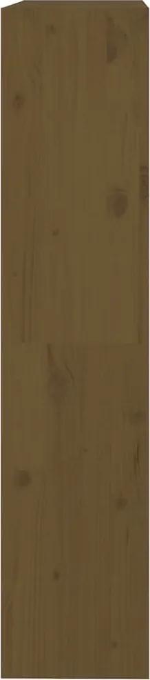 vidaXL Knihovna / dělicí stěna 80x30x135,5 cm masivní borovice [808196] Barva: Černá