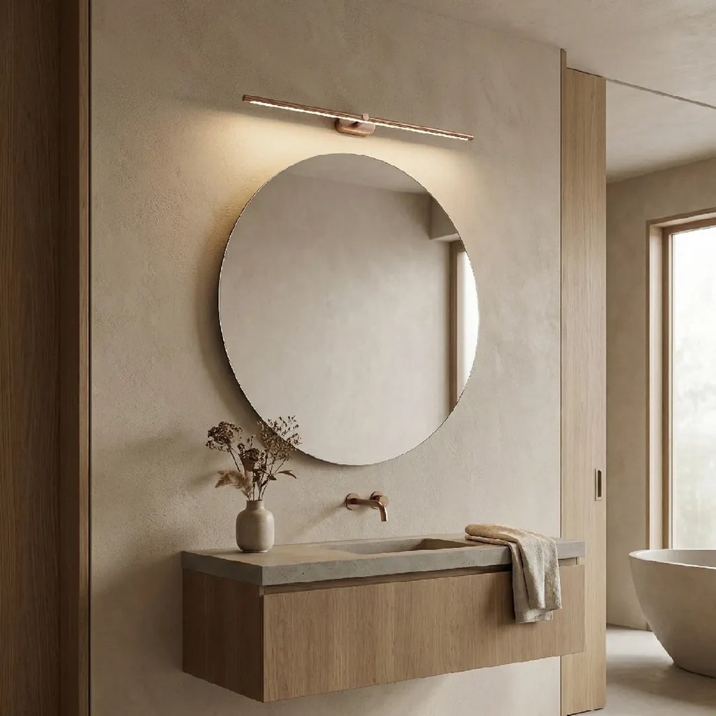 Toolight Toolight, LED nástěnné svítidlo 80cm, 13W, 4000K, 1000lm, APP1897-1W, měděná matná, OSW-66052