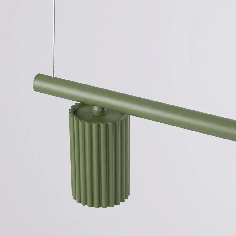Zelené hliníkové závěsné svítidlo Gleam – Sollux