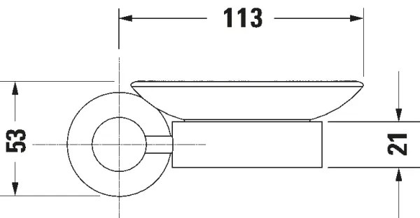 Duravit 99184600 - Nástěnná mýdlenka D-CODE pravá matná černá