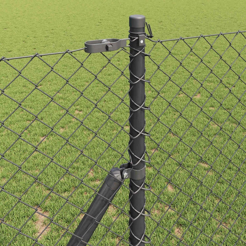 Oplocení na řetězcích se upevňuje na zem 10 x 1,4 m Šedá 3351099
