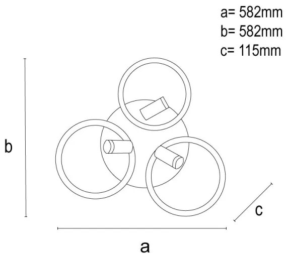 LED Stmívatelné stropní svítidlo LED/70W/230V 3000-6500K černá/hnědá + DO