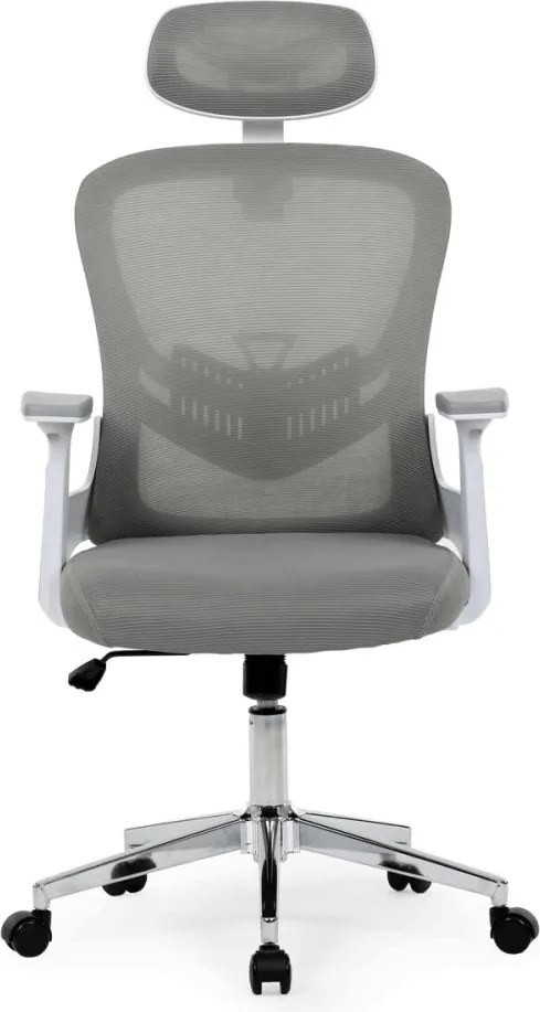 Kancelářská židle KA-K2031 GREY, houpací mechanismus, šedá (64 x 61) cm