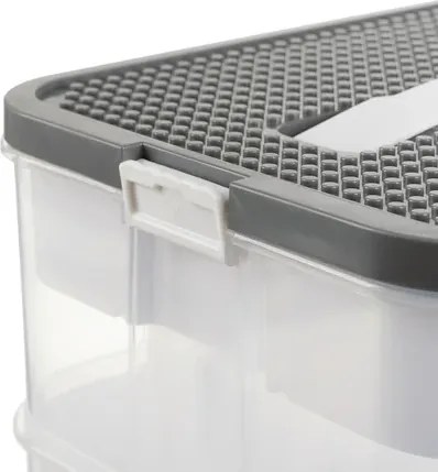 KRUZZEL Box se stavebnicí se 3 úrovněmi - organizér na hračky - Kruzzel