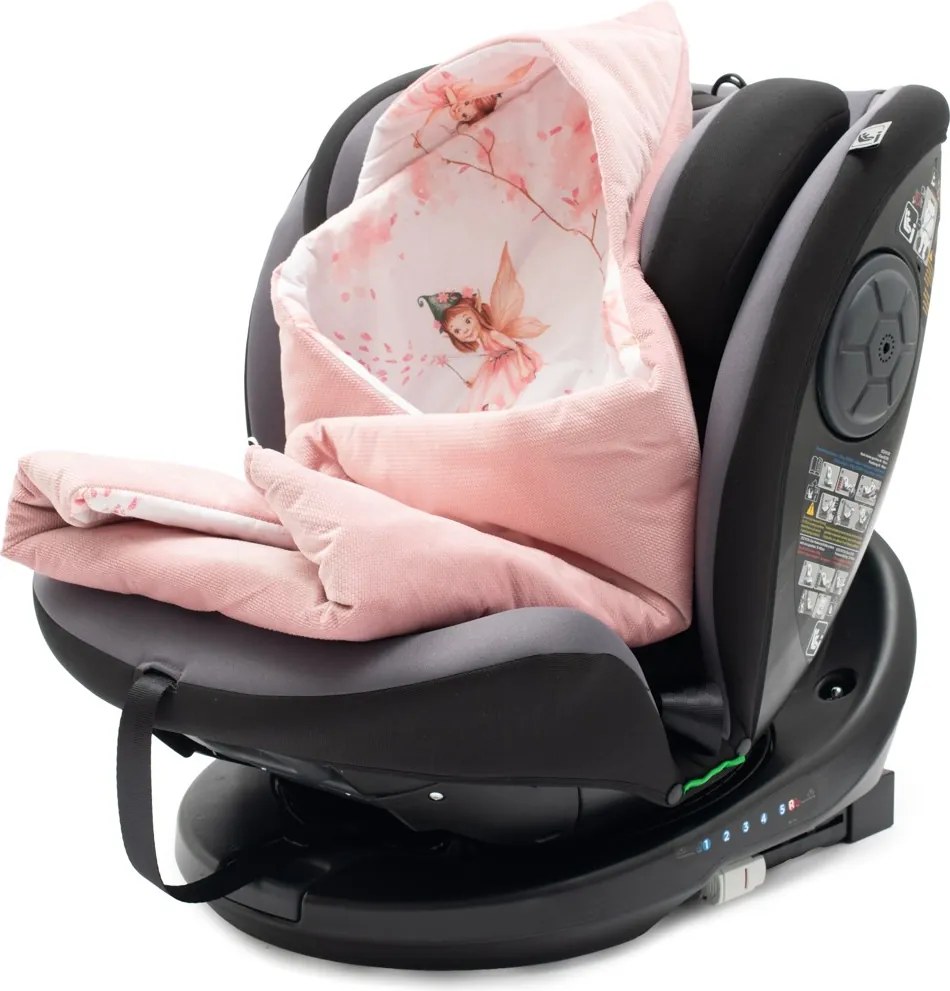 Zateplená zavinovačka do autosedačky New Baby pink