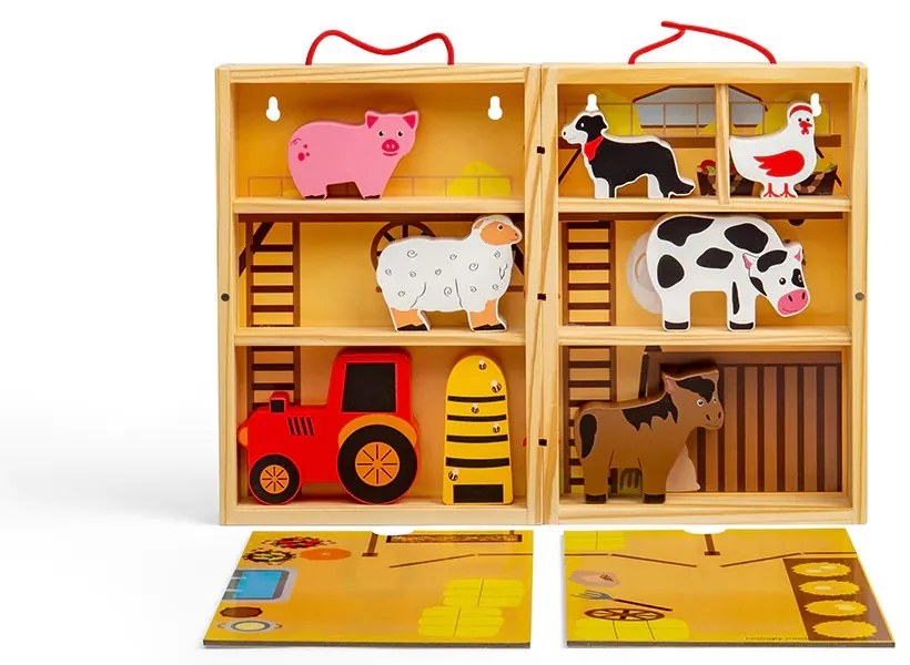 Bigjigs Toys Krabička na hraní farma zvířat