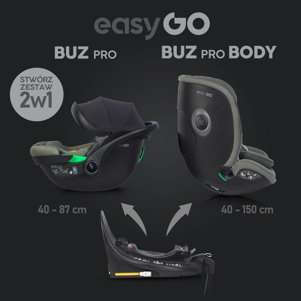Autosedačka EasyGo Buz Pro Body Greener