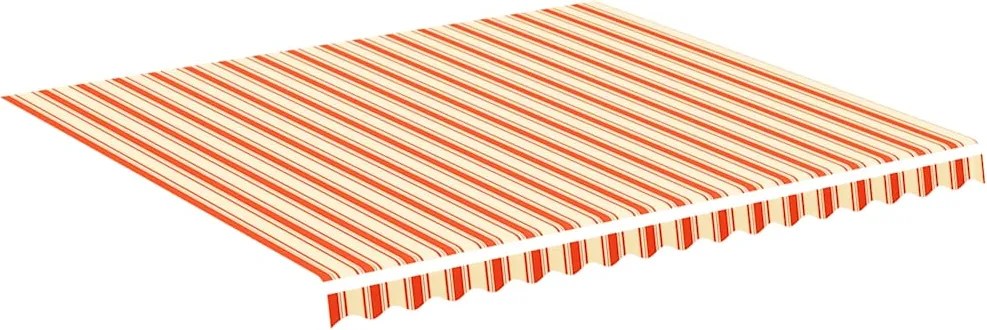 Náhradní plachta na markýzu žlutá a oranžová 400 x 350 cm polyesterová 312018