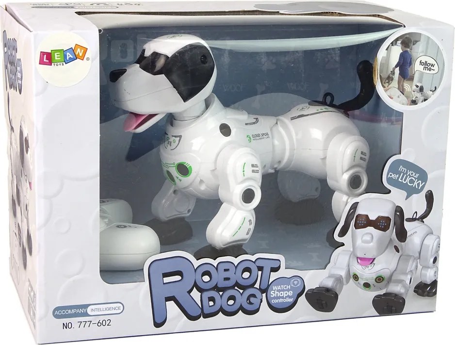 LEAN Toys Interaktivní pejsek – robot s dálkovým ovládáním
