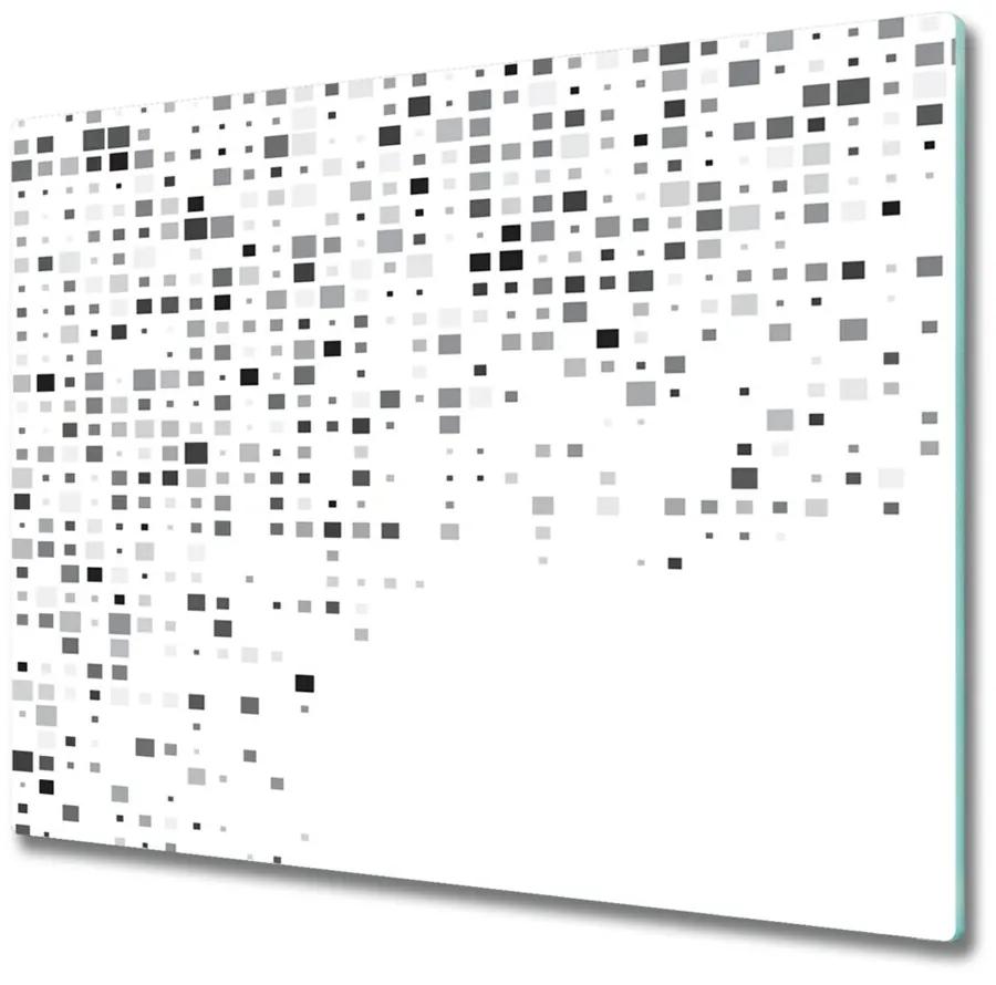 Skleněná krájecí deska Abstrakce čtverců 60x52 cm