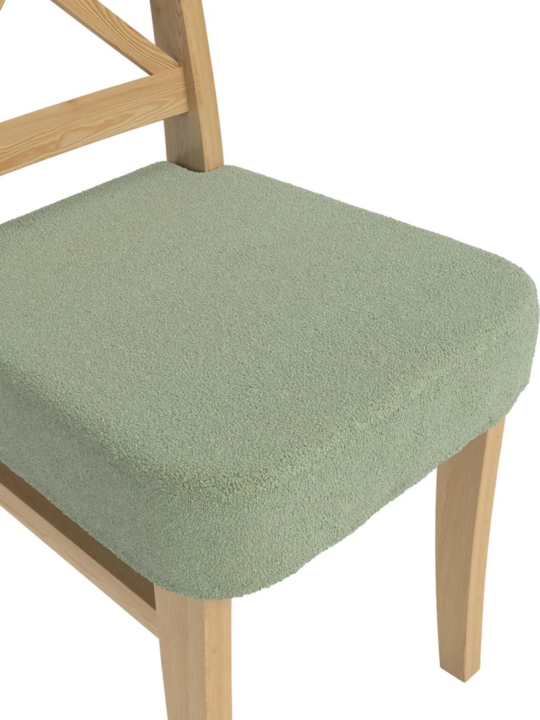 Sedák na židli IKEA Ingolf barva zelená látka pletený vzor