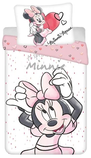 Jerry Fabrics Povlečení Minnie White 140x200, 70x90 cm