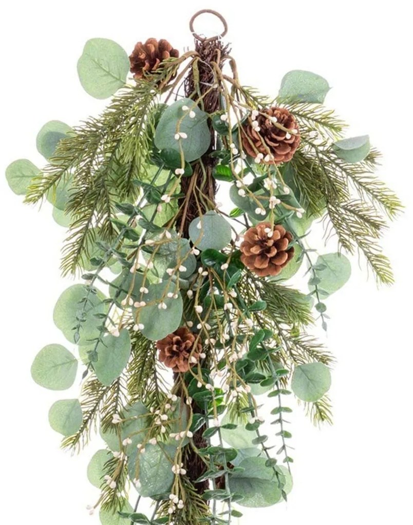 Dveřní dekorace Vánoce Zelená
