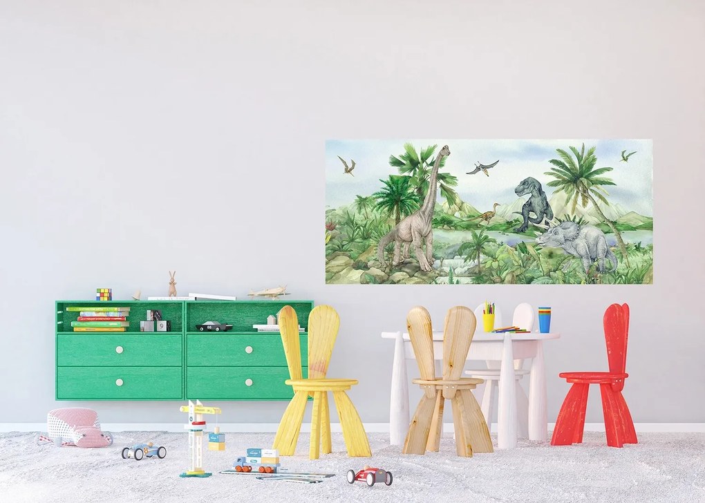Dětská vliesová fototapeta na zed' Pradávný Svět | 170 x 75 cm | DFTDNH5505