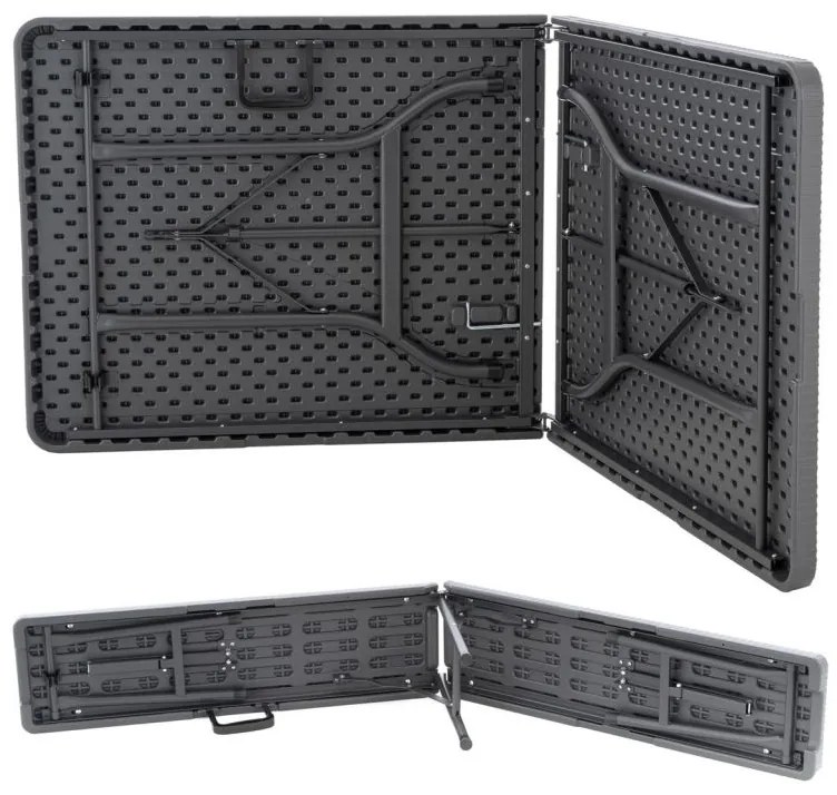 Skládací zahradní set, 75 x 61 x 61 cm, antracit