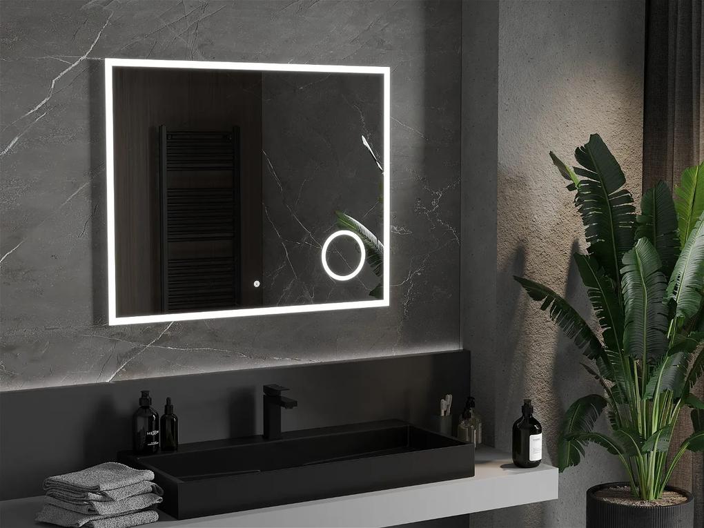Mexen Kala, LED koupelnové zrcadlo s podsvícením a kosmetickým zrcadlem 100 x 80 cm, 6000K, ochrana proti zamlžování, 9820-100-080-611-00