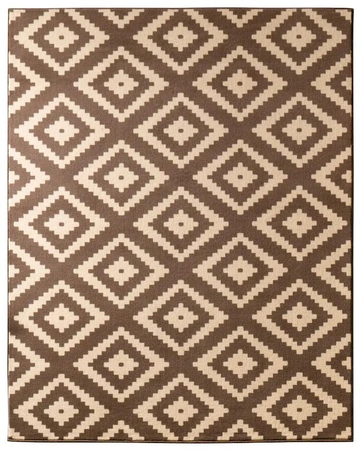Hnědý koberec Hanse Home Hamla Diamond Brown, 200 x 290 cm