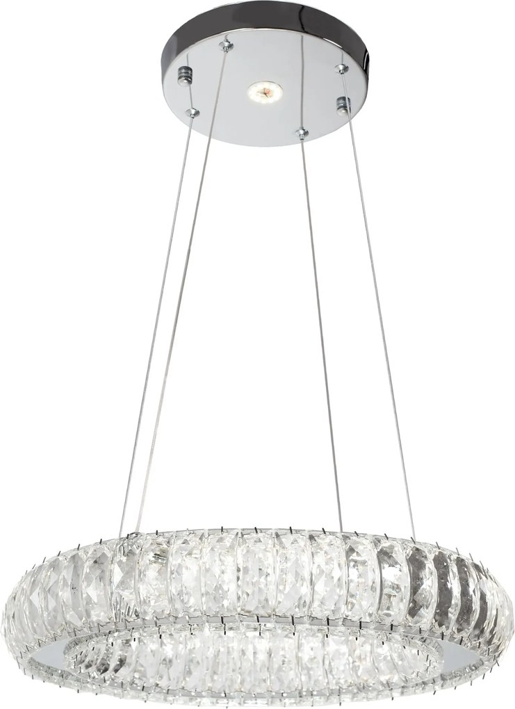 Toolight Toolight, Křišťálové LED závěsné svítidlo APP1040-CP + dálkové ovládání, chromová, OSW-09473