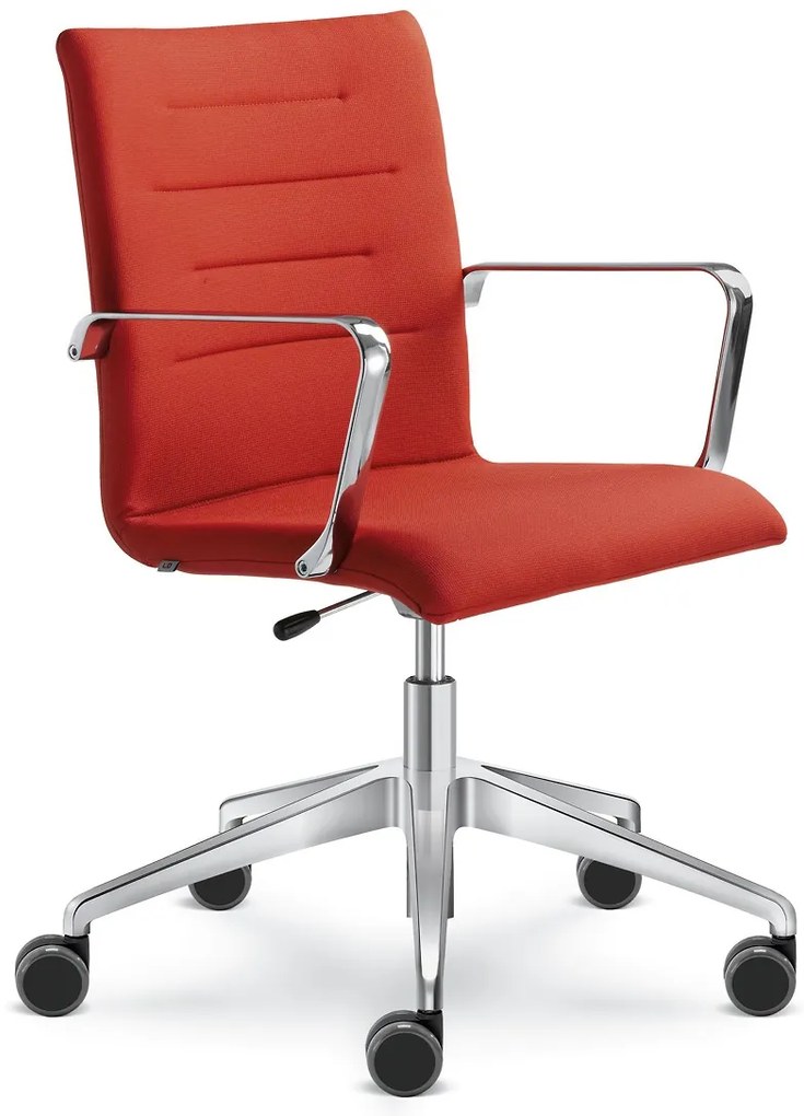 LD SEATING Kancelářská konferenční židle OSLO 227-RA-F80-N0, kříž a područky bílé