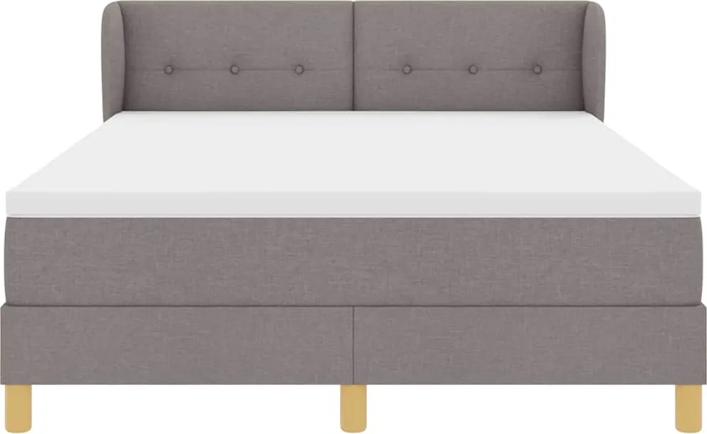 Postel s boxspringem s čelo Taupe 140 x 200 cm textil 3340217
