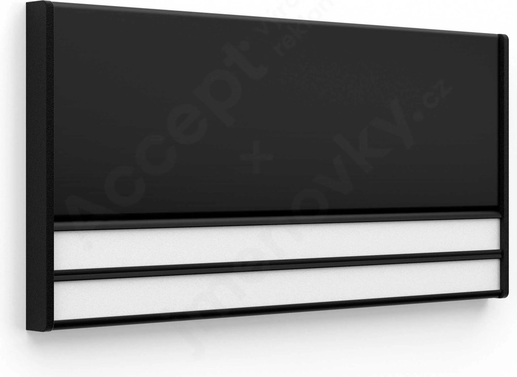 ACCEPT Dveřní tabulka ACS 187 x 93 mm - černá tabulka