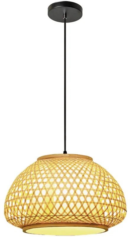 Toolight Natural, závěsné stropní svítidlo 1xE27 APP1649-1CP, přírodní hnědá, OSW-05116