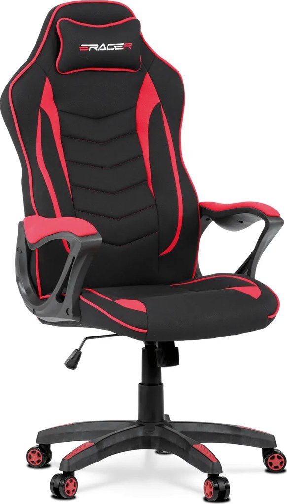 Herní křeslo E-racer NODE - červená látka