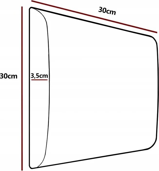 Eka Čalouněný panel Trinity 30 x 30 cm - Hořčicová 2326