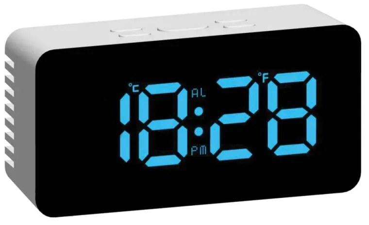 JVD Digitální budík do sítě s modrými LED svítícími čísly JVD SB3658.5