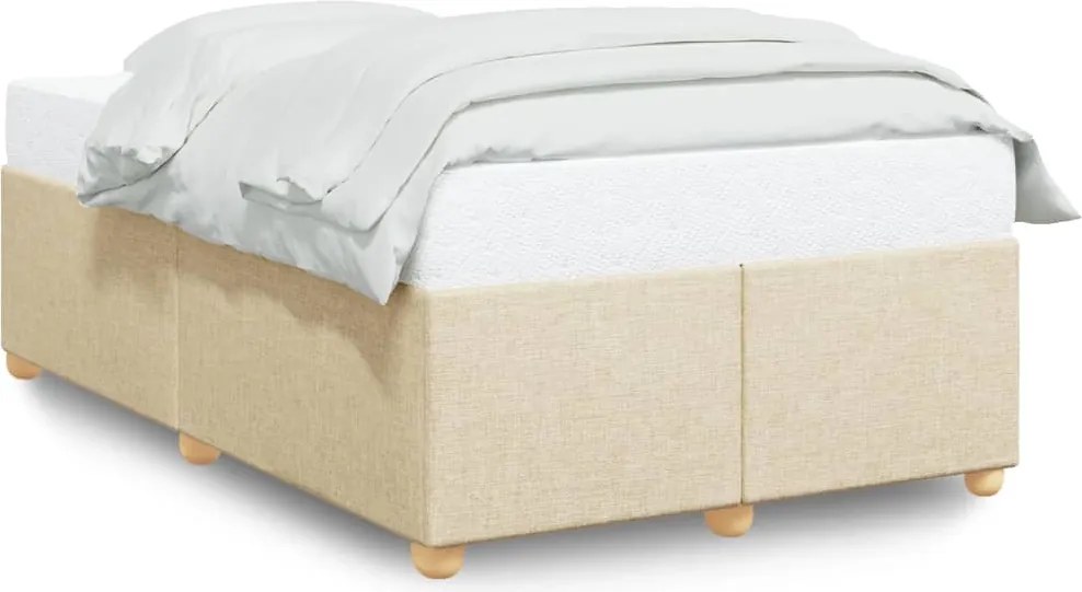 Rám postele bez matrace krémový 120 x 200 cm textil 3284727