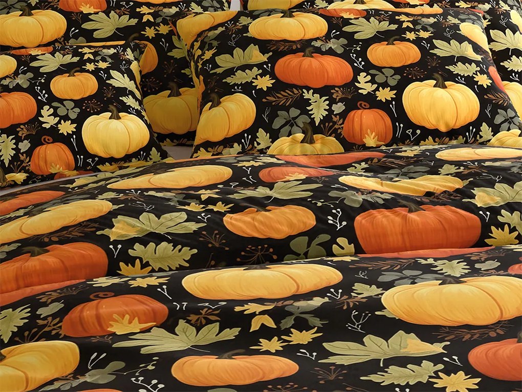 Povlečení z mikrovlákna ORANGE PUMPKINS barevné Rozměr povlečení: 70 x 90 cm | 140 x 200 cm